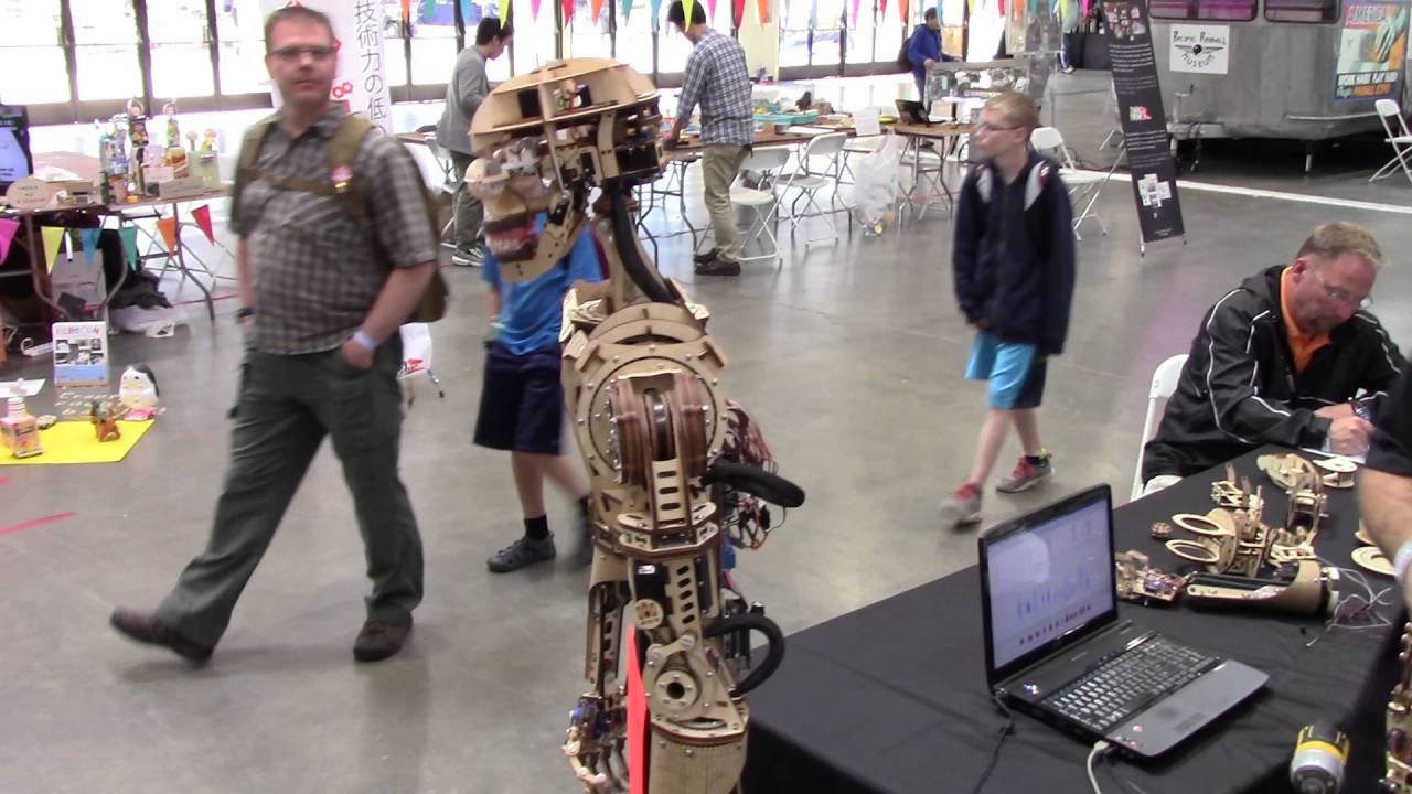 Part 2 - Roy's Jokes - Maker Faire 2016 - Lasercut Animatronic Roy ...