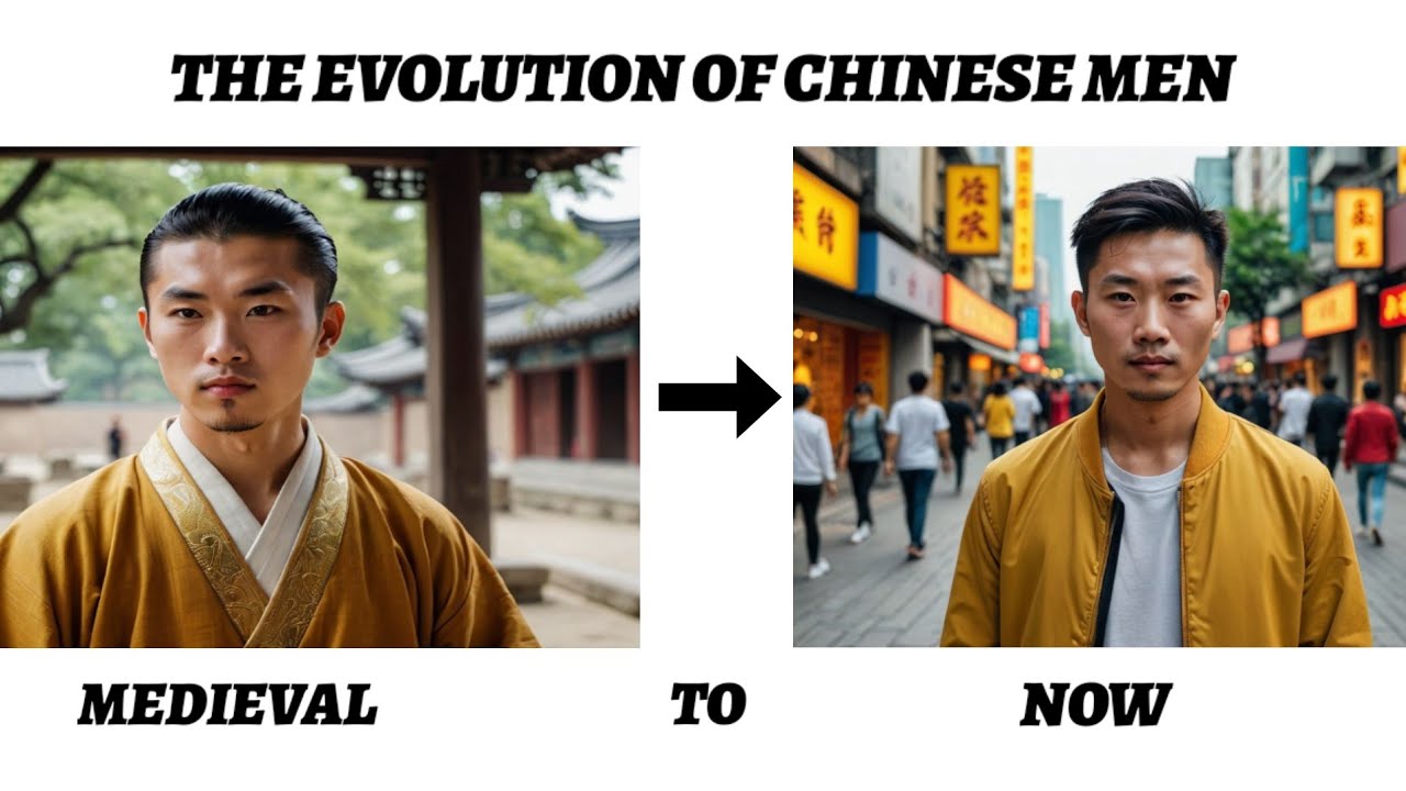 The evolution of Chinese men from medieval to modern times #evolution # ...