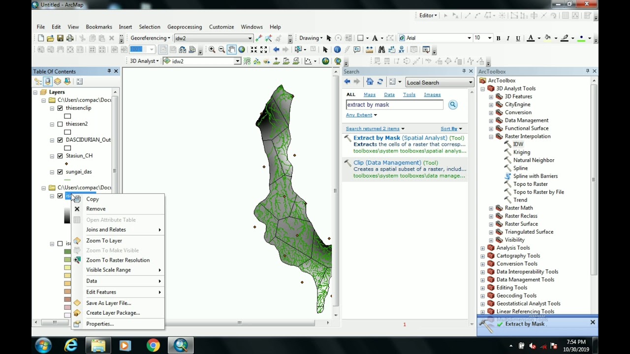 TUTORIAL MEMBUAT POLYGON THIESSEN DAN ISOHYET - YouTube