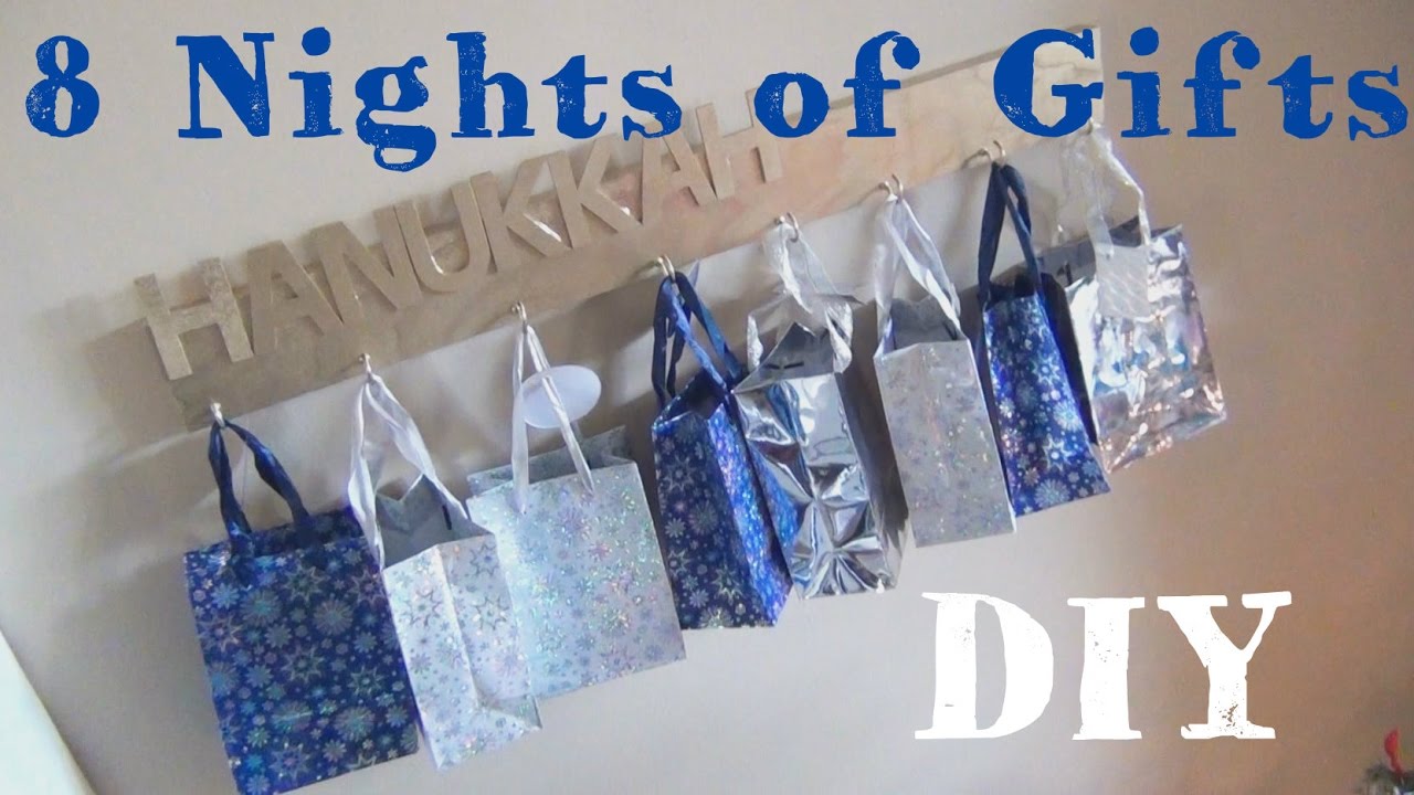 8 Nights Gift Rack ♥ 8 DIYs of Hanukkah - YouTube
