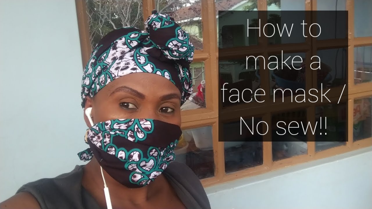 DIY NO SEW FACE MASK /FASHIONABLE - YouTube