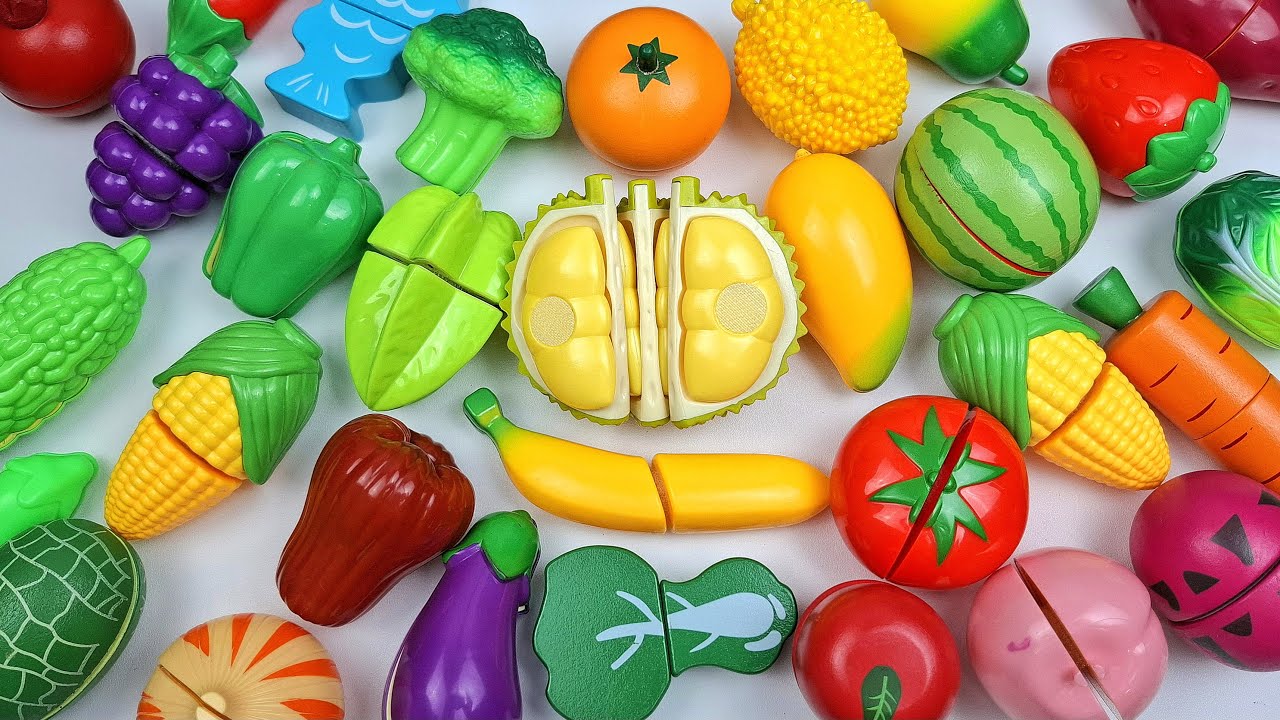 Satisfying Video | Cutting LEMONS APPLE, Fruits and Vegetables | Wooden & Plastic ASMR Squishy ...