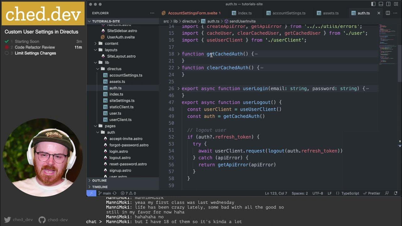 Ep8: Custom User Settings (Part 2) - Directus SDK & Extension Hook - Video Tutorial Site w ...