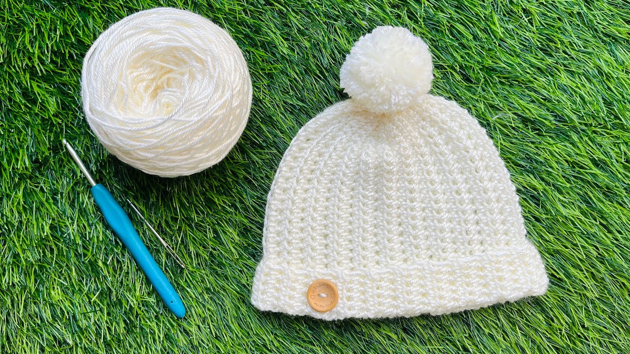 Easy Crochet Beanie Tutorial for Beginners | Step-by-Step Guide | DIY ...