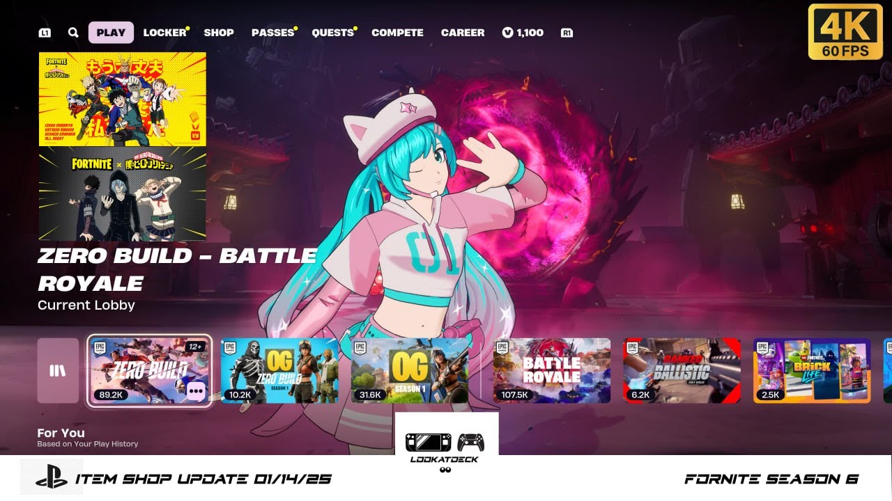 Fortnite Season 6 Hatsune Miku Gameplay on PS5 Slim & Store UPDATE [4K ...