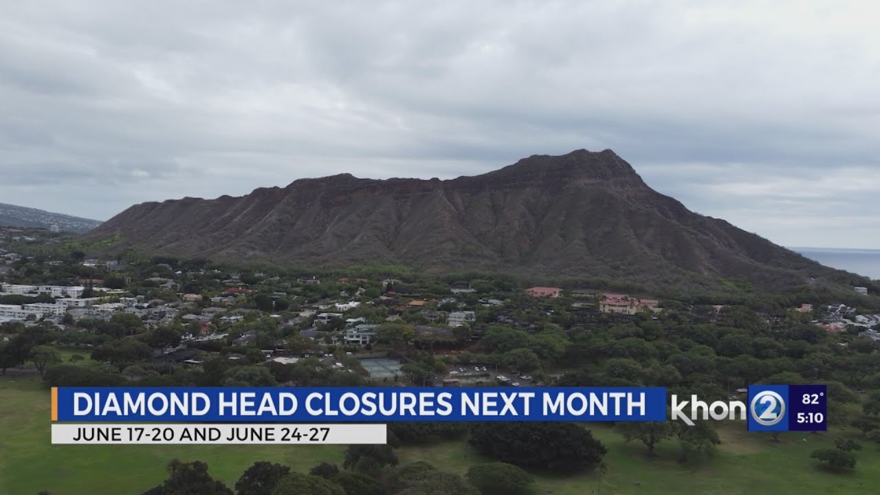 Diamond Head closures next month for rockfall mitigation - YouTube