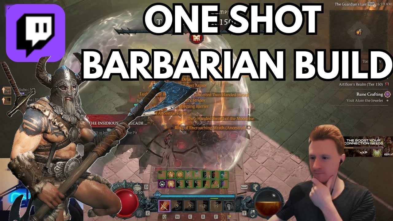 Diablo IV PIT 150 Barbarian One Shot Boss - YouTube