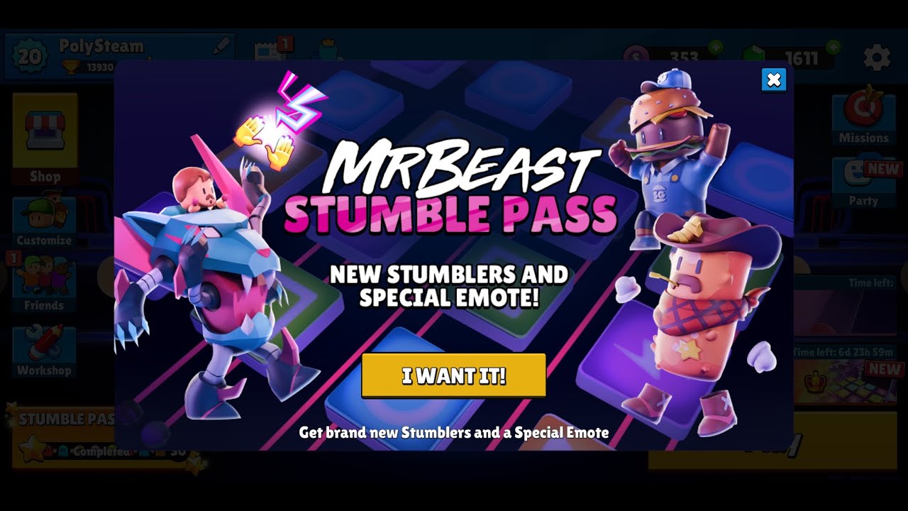 Mr Beast Stumble Pass Stumble Guys. Check whats inside! Paid & Free ...