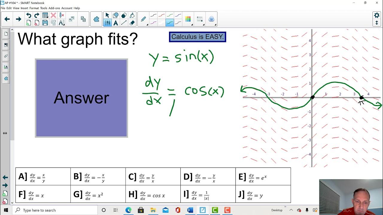 Leanza AP Calculus Slope Fields HW # 104 - YouTube