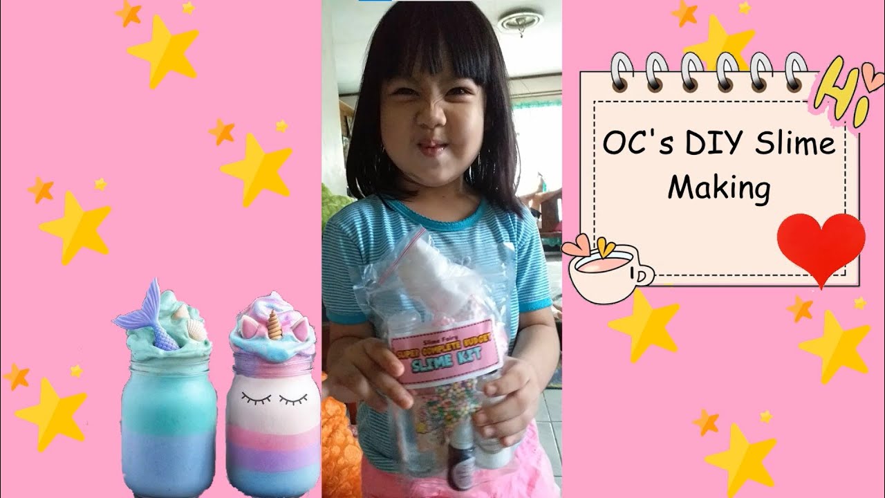 OC's DIY Slime Making "1st try" - YouTube