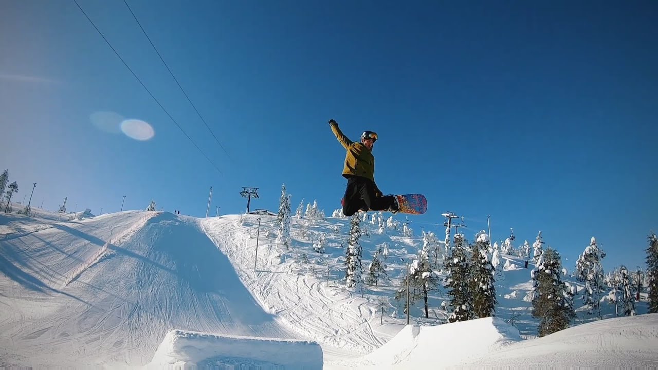 Ruka Park Snowboarding - Gopro - YouTube