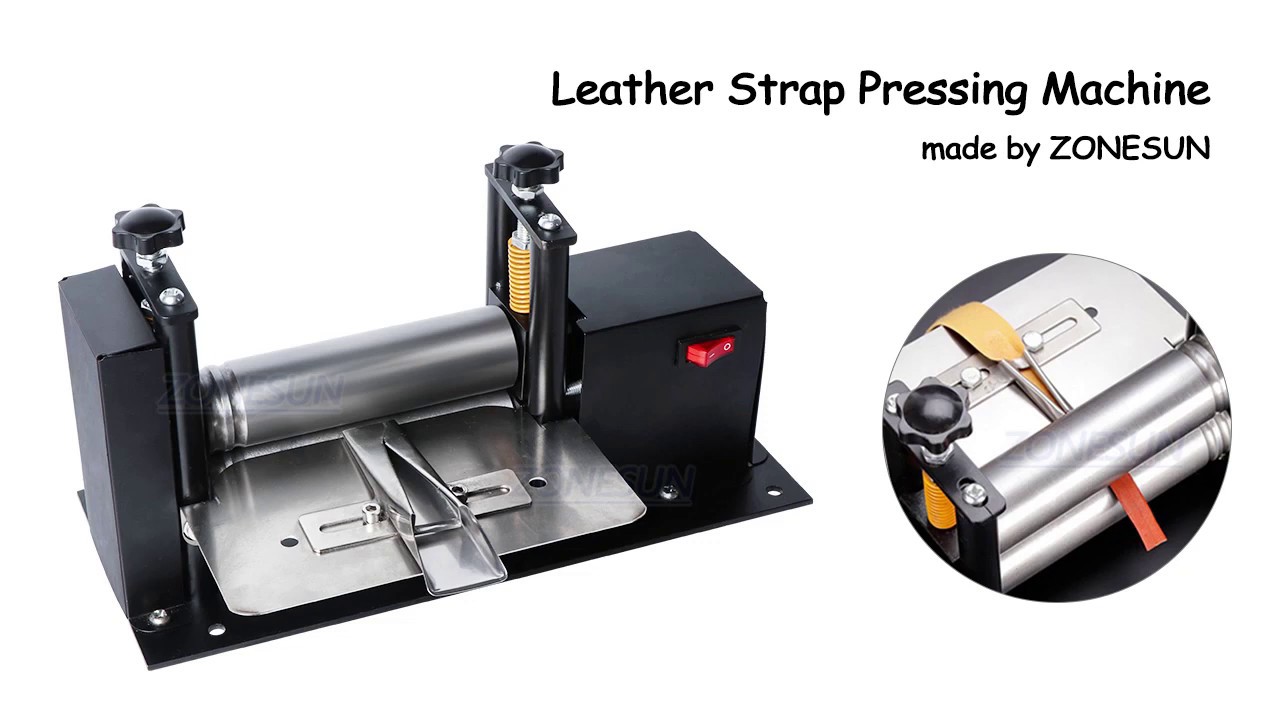 How To Use The Leather Strap Pressing Machine - YouTube