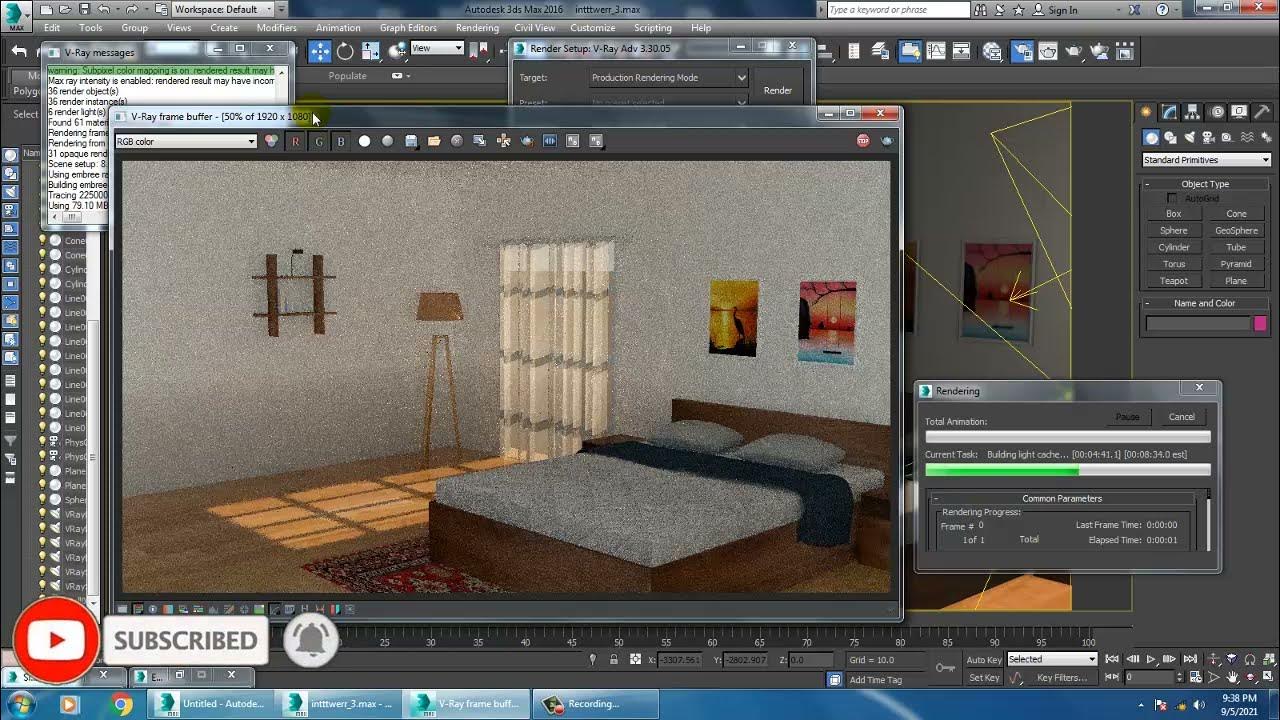 3dsmaxTutorials, Tutorial on Modeling,Texturing & Lighting a 3D Interior in 3dsmax using Vray ...
