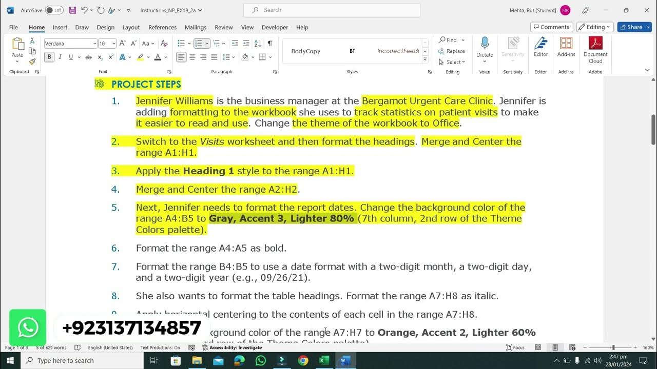 New Perspectives Access 2019 | Module 1: SAM Project 1a # ...