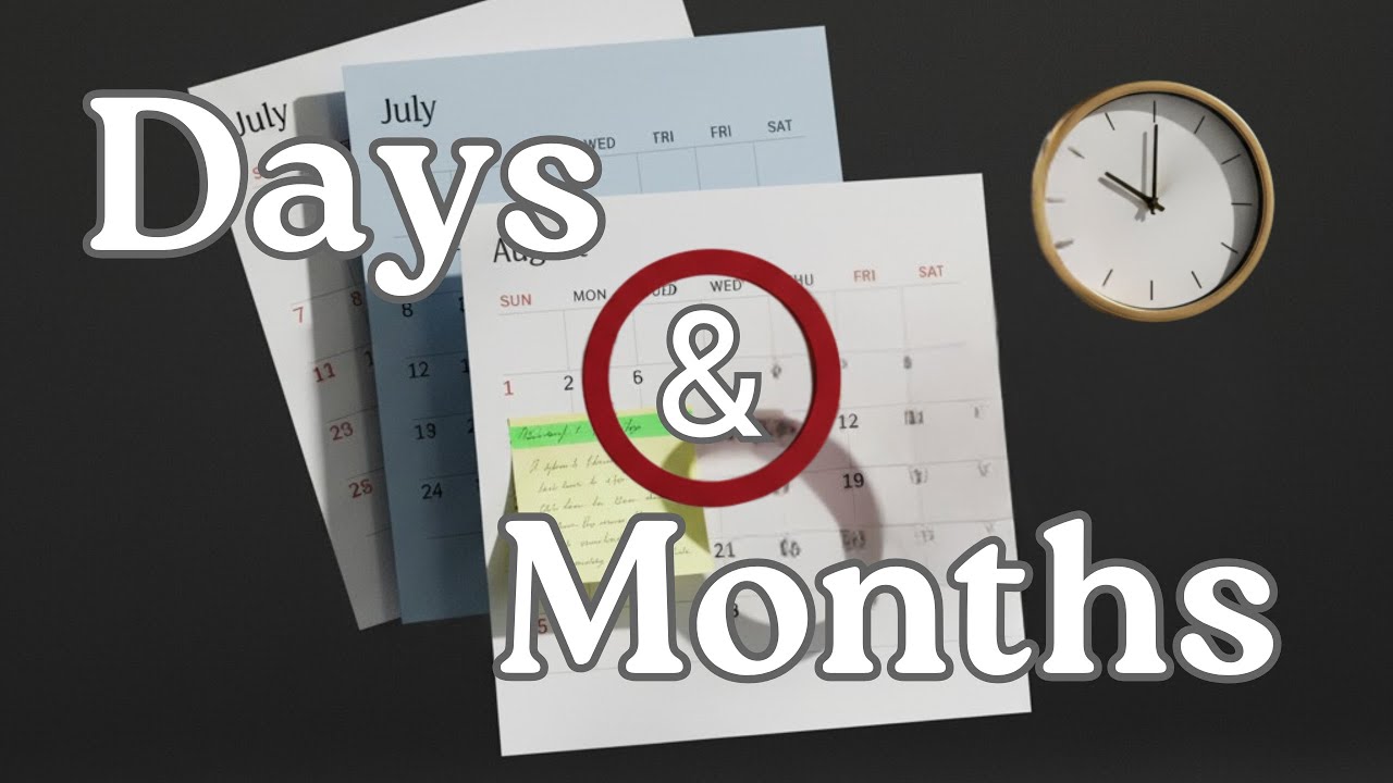 Days and Months in English: See, Say, and Learn – Vocabulary for ...