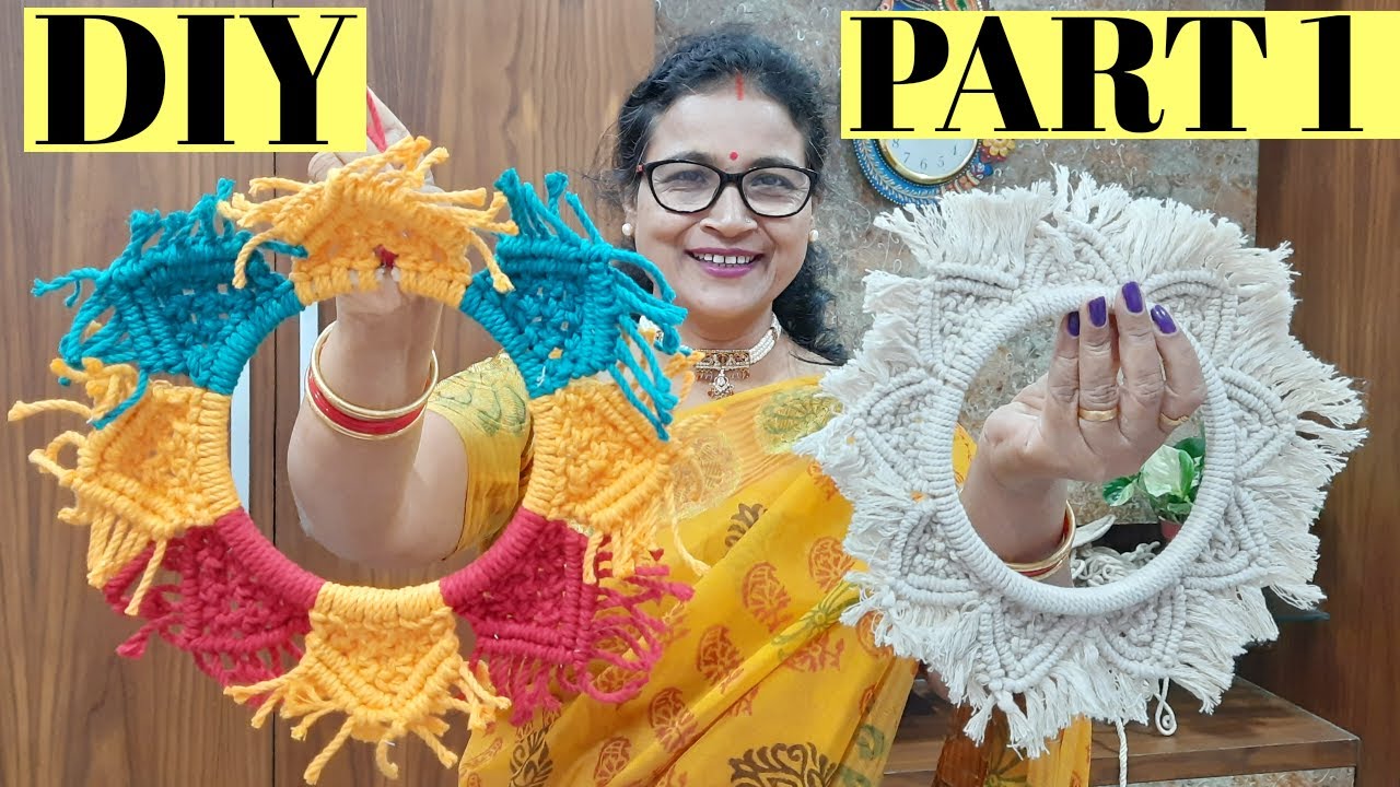 Step by step DIY Macrame Wall Hanging Tutorial in Hindi | Macrame DIY ...