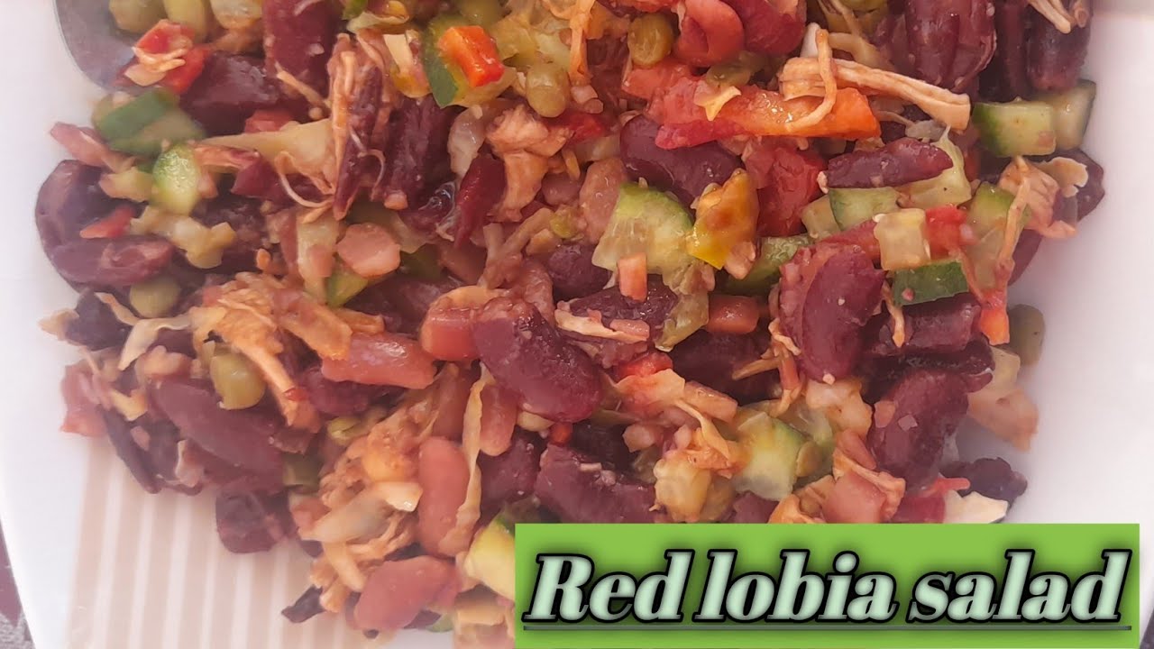 Red lobia salad easy and healthy salad recipe - YouTube