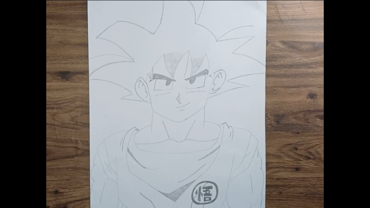 How to Draw Goku (Base Form) | Step-by-Step Pencil Drawing Tutorial ...