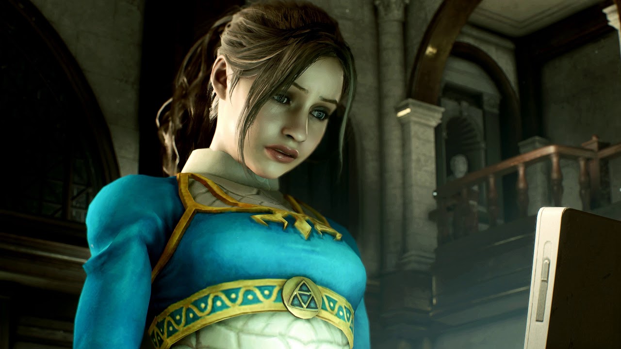 Resident Evil 2 Remake mod Claire Zelda's Outfit Mastercycle - YouTube