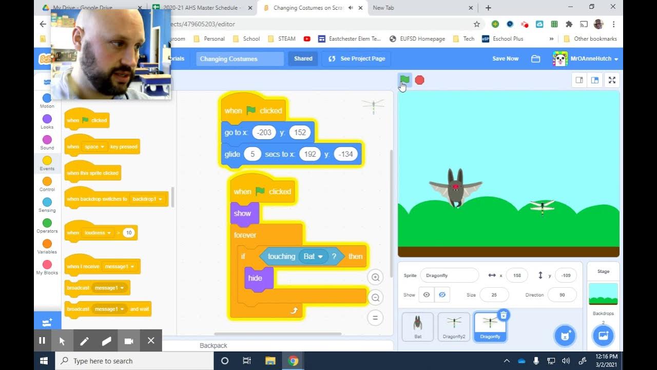 Scratch Lesson 6 - Using the "If, Then" and "Sensing" Blocks - YouTube