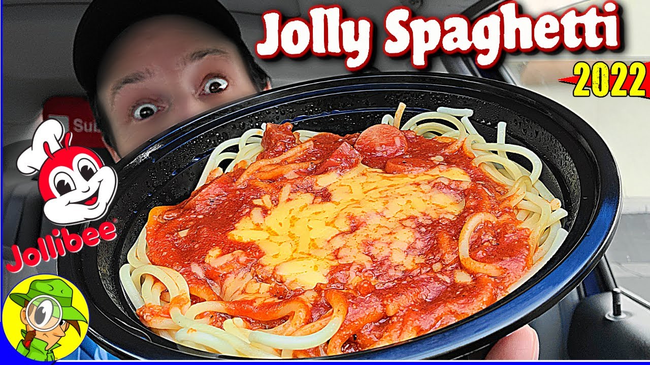 Jollibee® 🐝 JOLLY SPAGHETTI Review 🌭🍝 Hot Dogs on Spaghetti?! 🤔 Peep ...