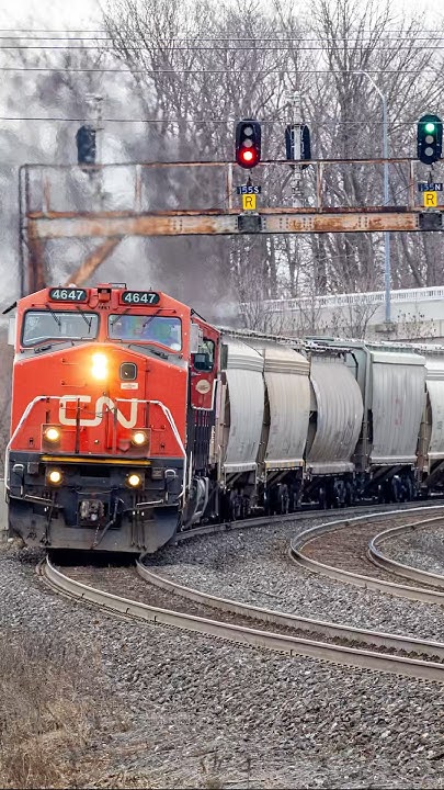 BCOL 4647 & CN 9WL 2508 Power CN X310 Westbound Around the mile 15 curve [3/22/2025] #train ...