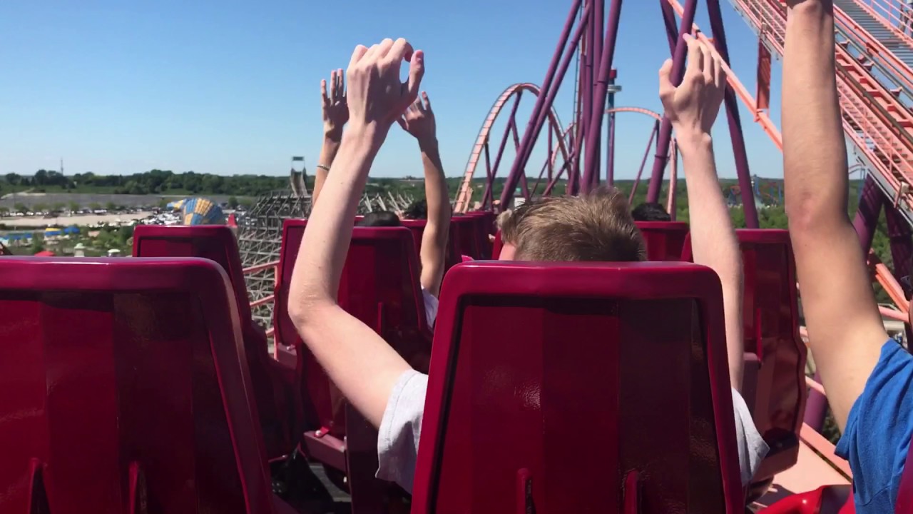 Raging Bull back seat on ride Six flags Great America🇺🇸 - YouTube