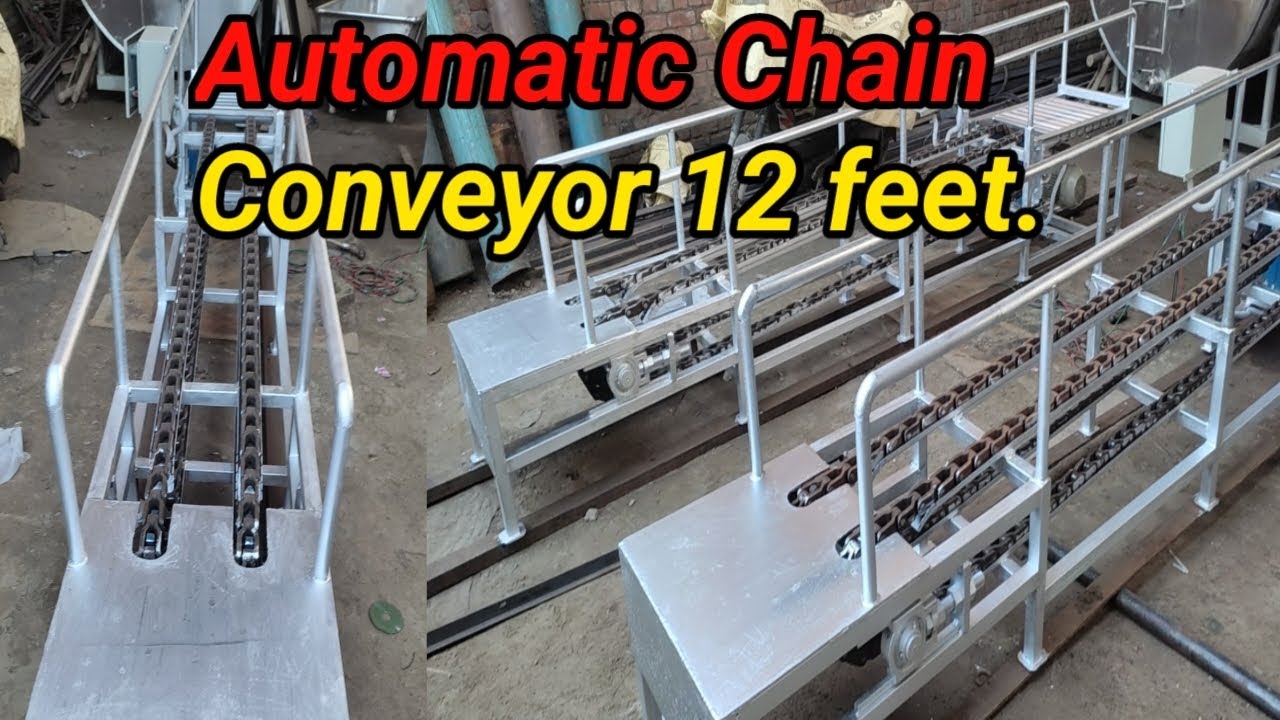 Automatic Chain Conveyor 12 feet.Milk Dairy Equipment.... - YouTube