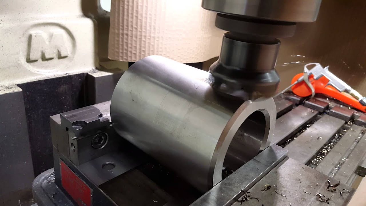 CNC Milling on our old CNC Mill programmed in Mastercam. - YouTube
