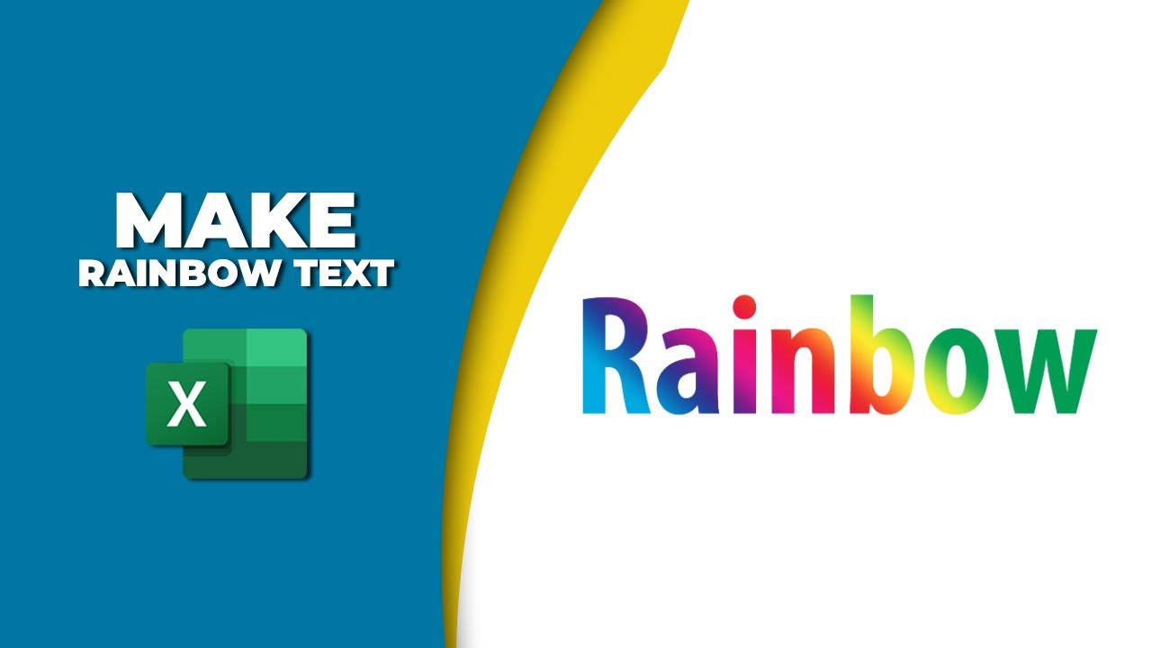 How To Make Rainbow Text In Excel YouTube How To Make Rainbow Text In Excel YouTube