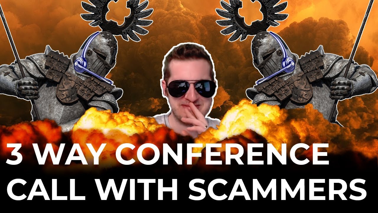 Angry Scammers Fight On Conference Call - YouTube
