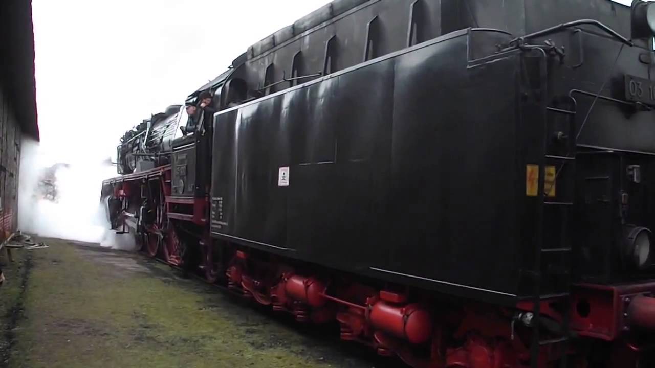 Dampflok 03 1010 mit Generatorwagen vom Rheingold-Zug - YouTube