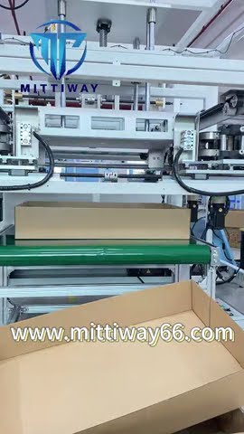 Automatic tray former with stapler machine Tray forming and stapling ...
