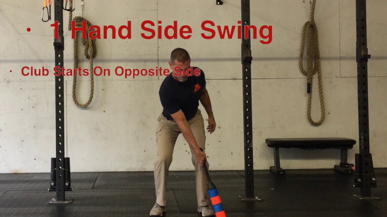 One Hand Side Swing | Steel Club Exercise Demonstrations - YouTube