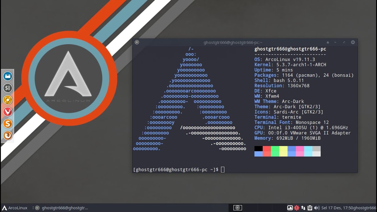 How to install Arco V19.11.3 Gnu/Linux on Vmware for Beginners - YouTube