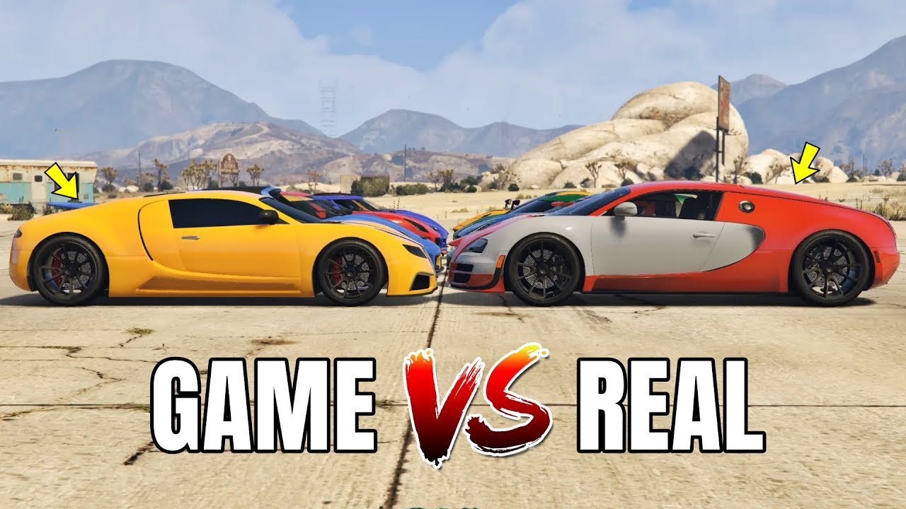 GTA 5 CARS VS REAL LIFE CARS PART #02 (WHICH IS FASTEST?) - YouTube