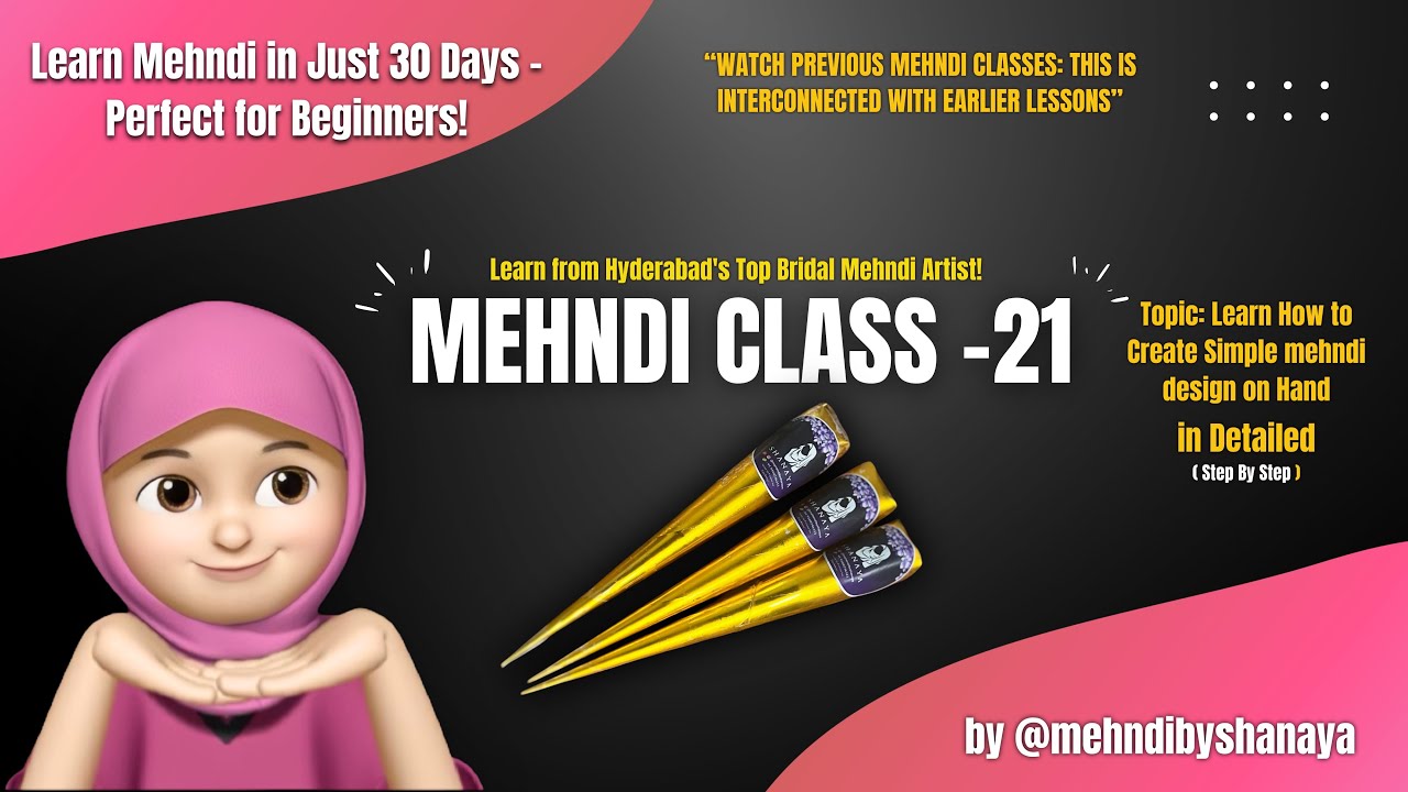 Mehndi Class 21 : Mehndi Class for Beginners | Learn Mehndi from ...