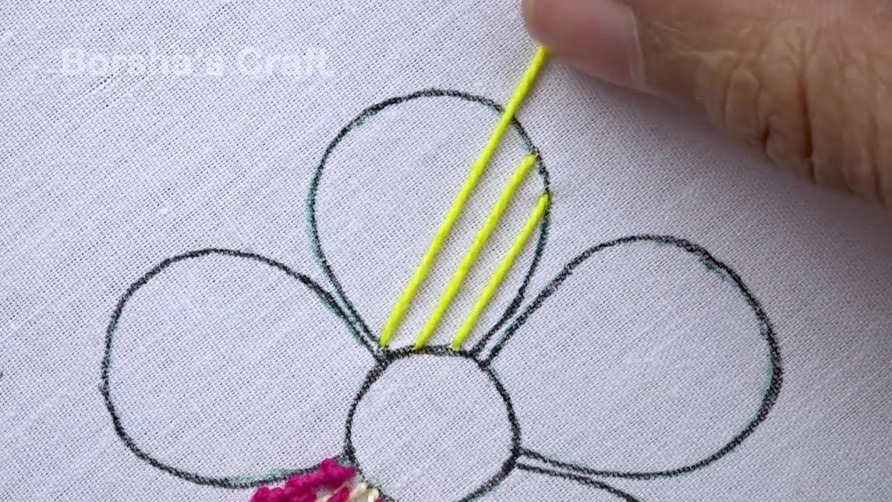 Beautiful Flower Embroidery with Lattice Work Stitch, Various Hand ...