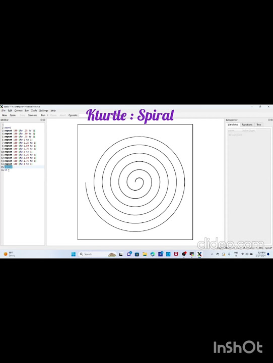 Kturtle drawing spiral | Learn basic coding in kturtle | Coding with kturtle | kturtle # ...