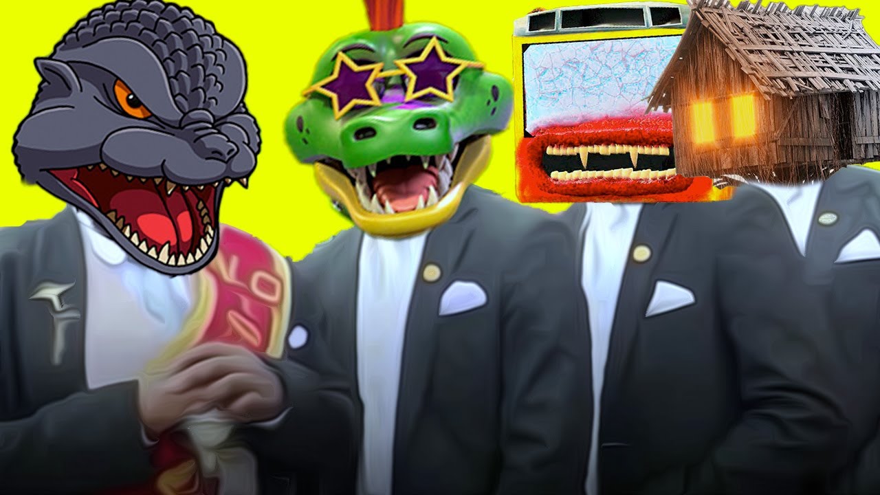 Godzilla & FNAF & Bus Eater & House Head - Coffin Dance meme song ...