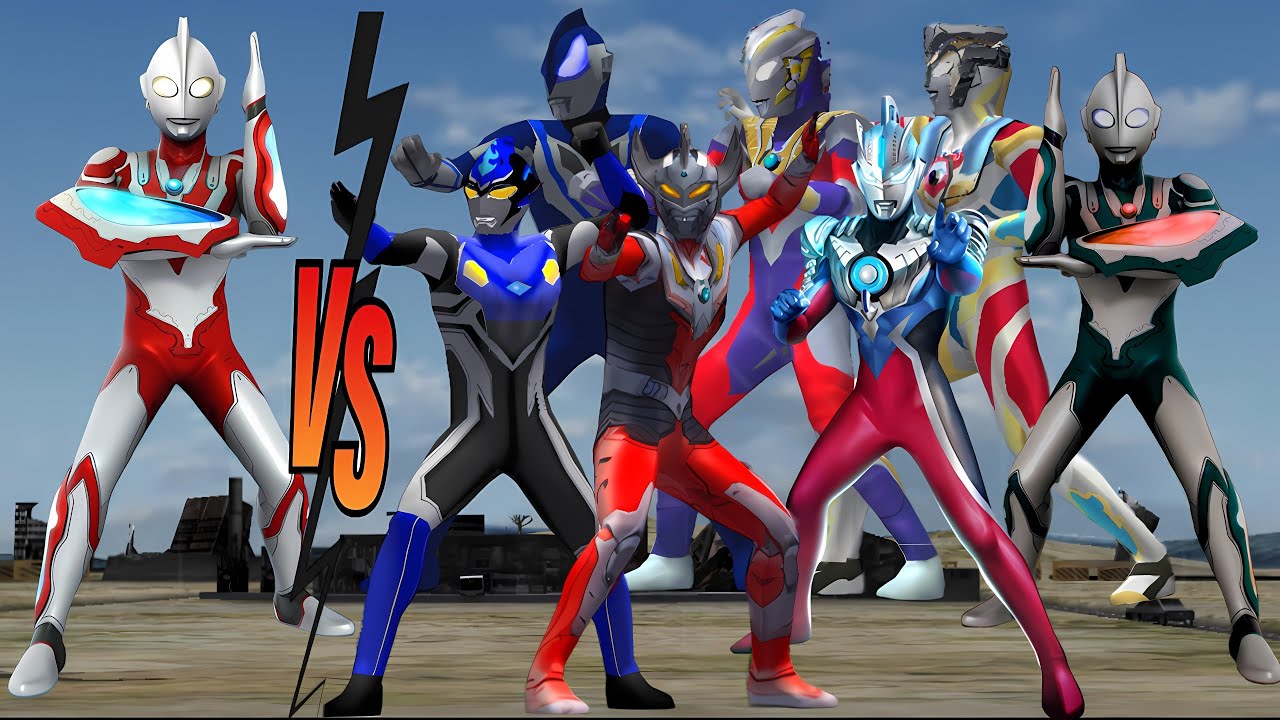 ULTRAMAN RIBUT VS ULTRAMAN BLU, TARO, TRIGGER, GEED, ORB, Z DELTA, ORB DARK #ウルトラマン - YouTube