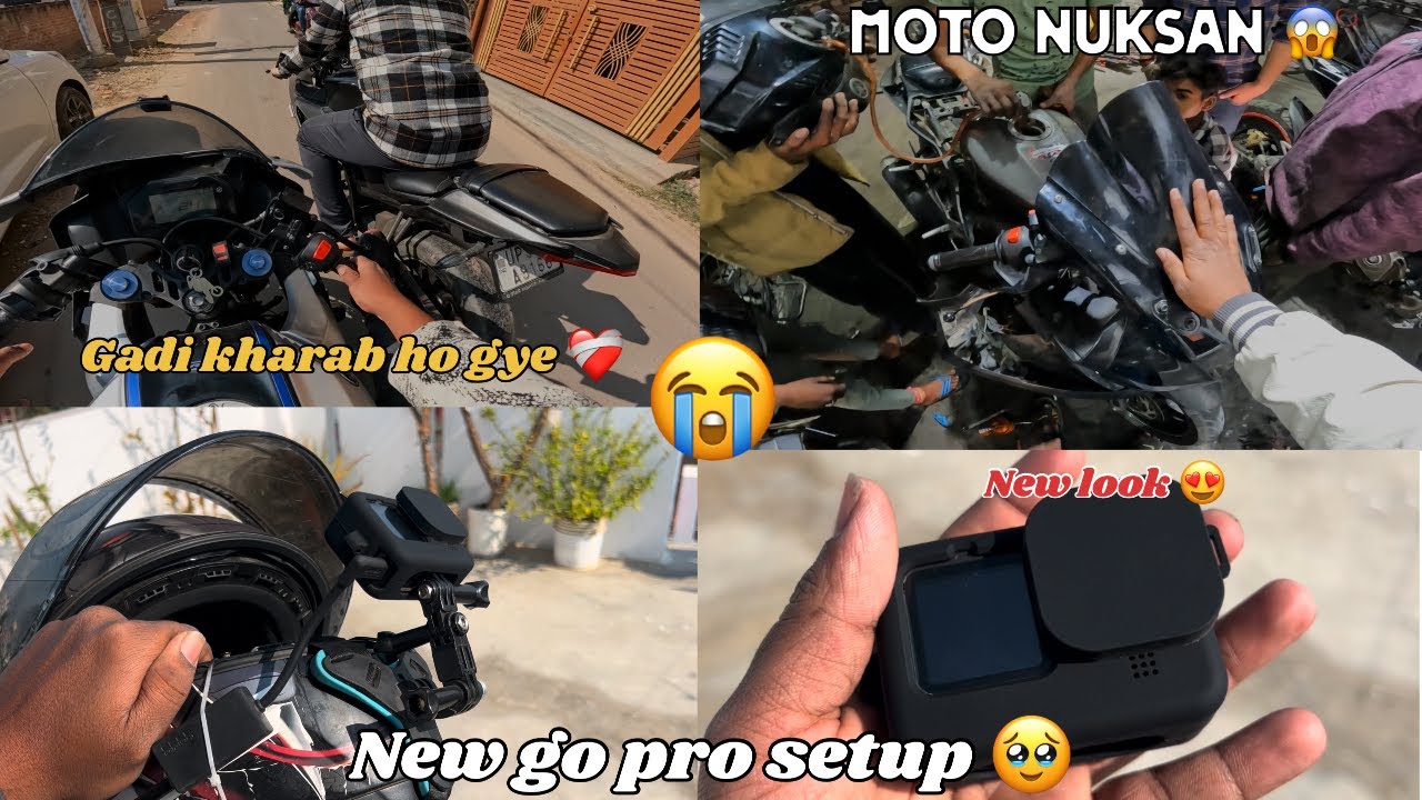 R15 v3 fuels pump kharb ho gye💔 || my new go pro setup || r15 big tyer ...