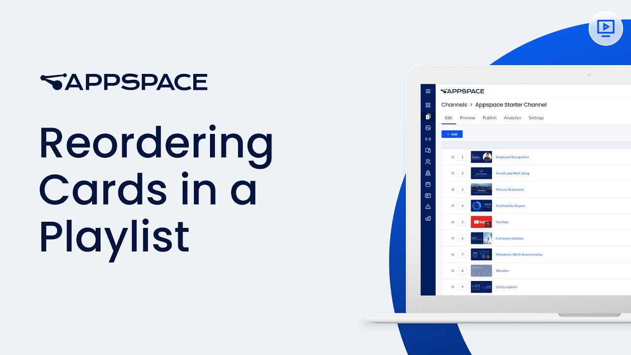 Content: Reordering Cards in a Playlist - YouTube