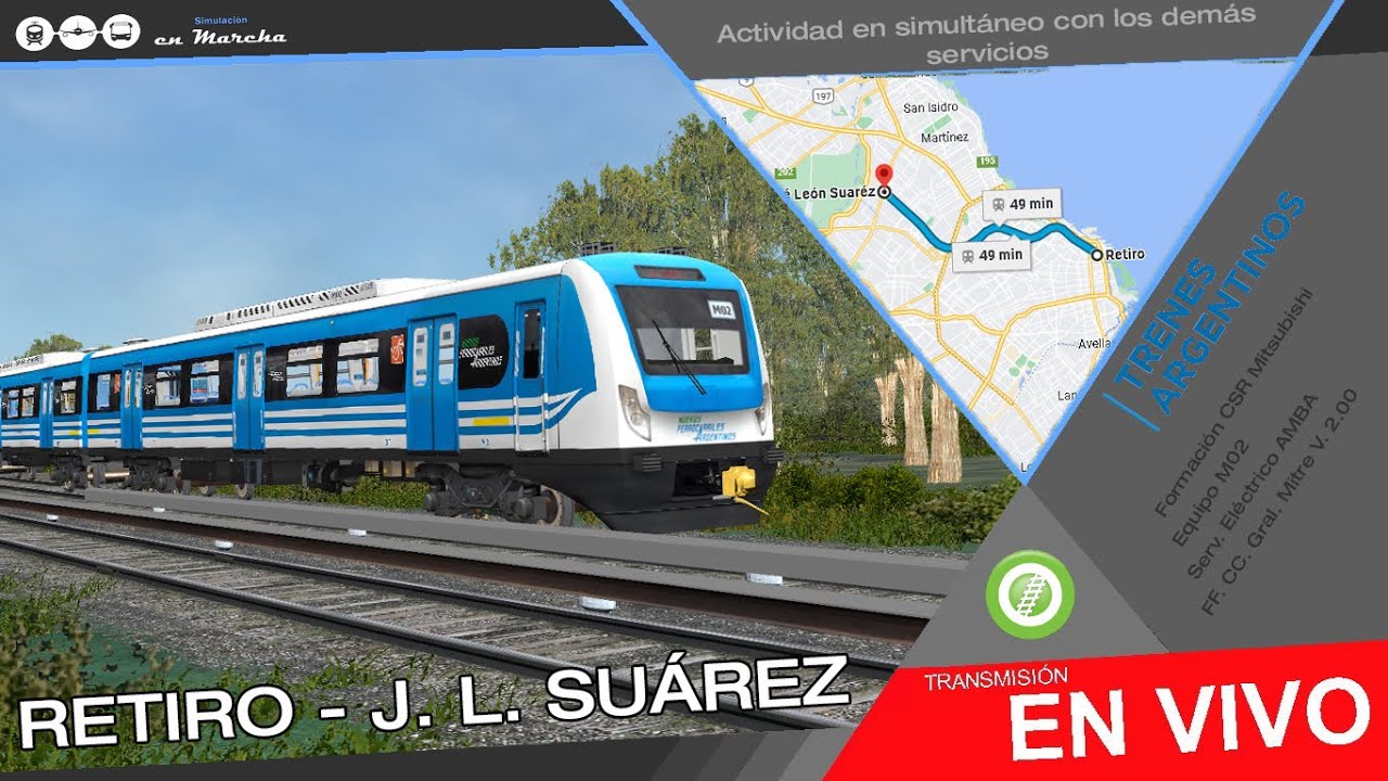 🔴 En VIVO | RETIRO - J. L. SUÁREZ | Servicio Completo Línea Mitre ...