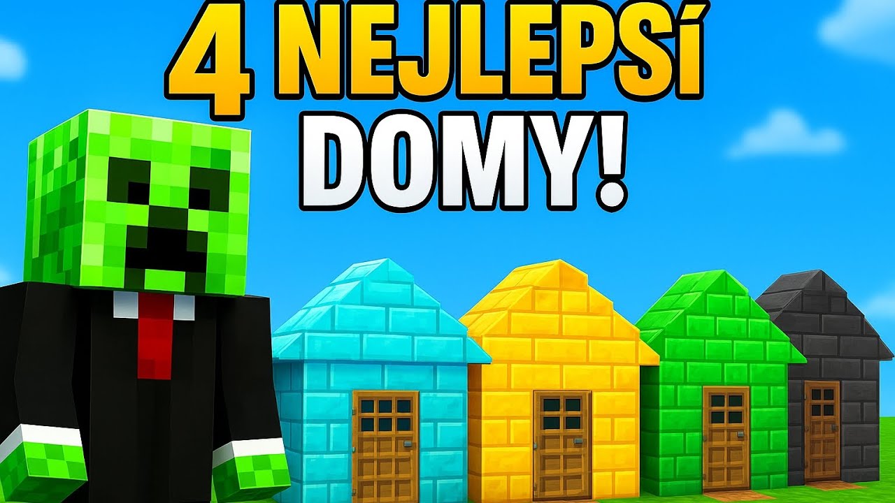 Stavím 4 nejlepší domy v minecraftu 😱 - YouTube