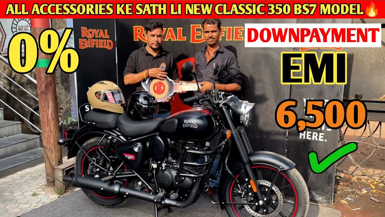 Taking Delivery Of New 2023 RE Classic 350 BS7 With All Accessories😲 ...