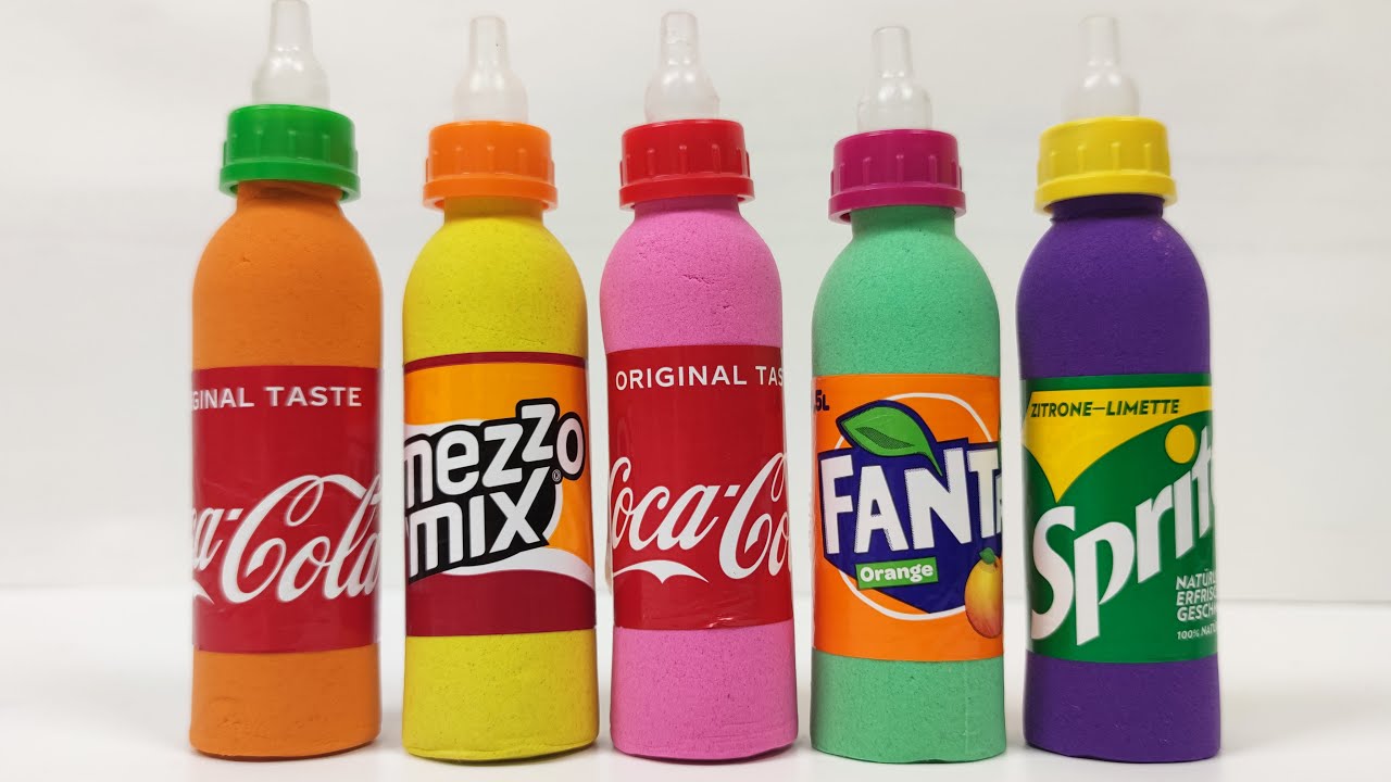 Satisfying Video I How To Make Rainbow Coca Cola Fanta Milk Bottle with ...