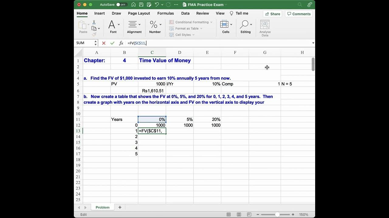 Excel Future Value Table: Easy Guide - YouTube