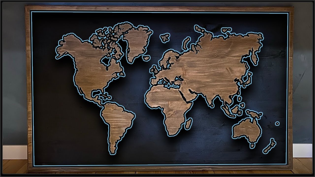 The World Map - Made of Wood - DIY - YouTube