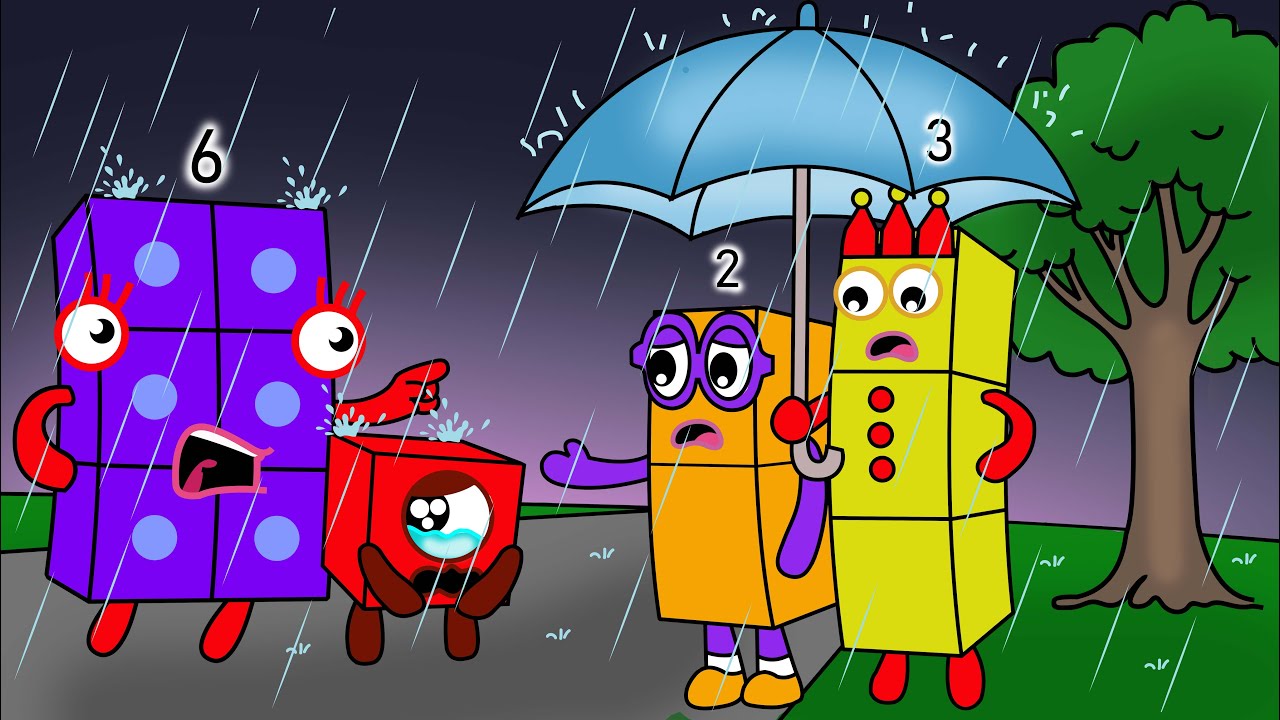 NB 6 Is Angry At NB 2 For Not Sharing Umbrella With NB 1 - Numberblocks ...